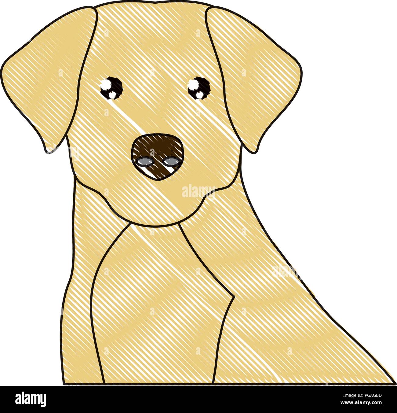 cute labrador icon over white background, vector illustration Stock ...