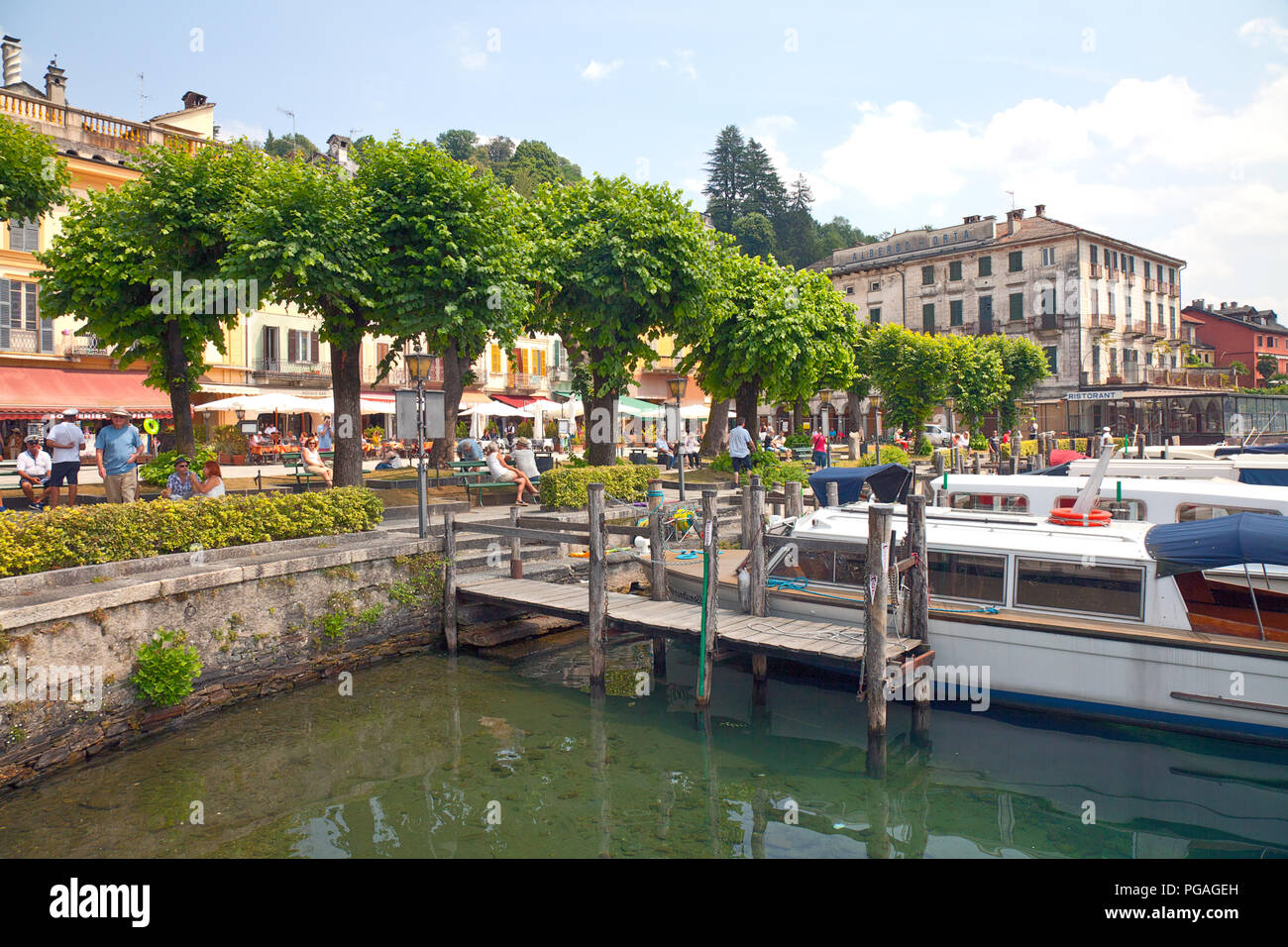 The Piazza Motta and lakefront docks form the heart of Orta San Giulio ...