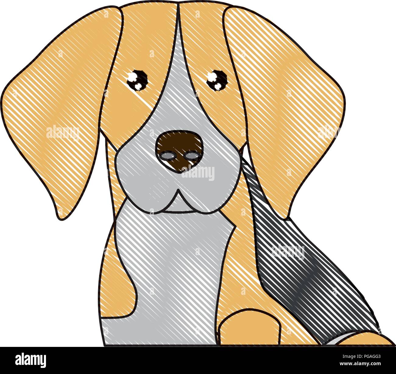cute beagle icon over white background, vector illustration Stock ...