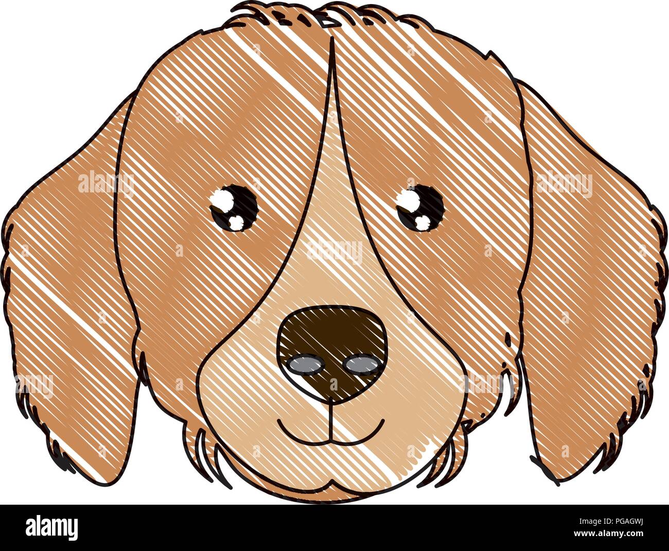 cute golden retriever icon over white background, vector illustration ...