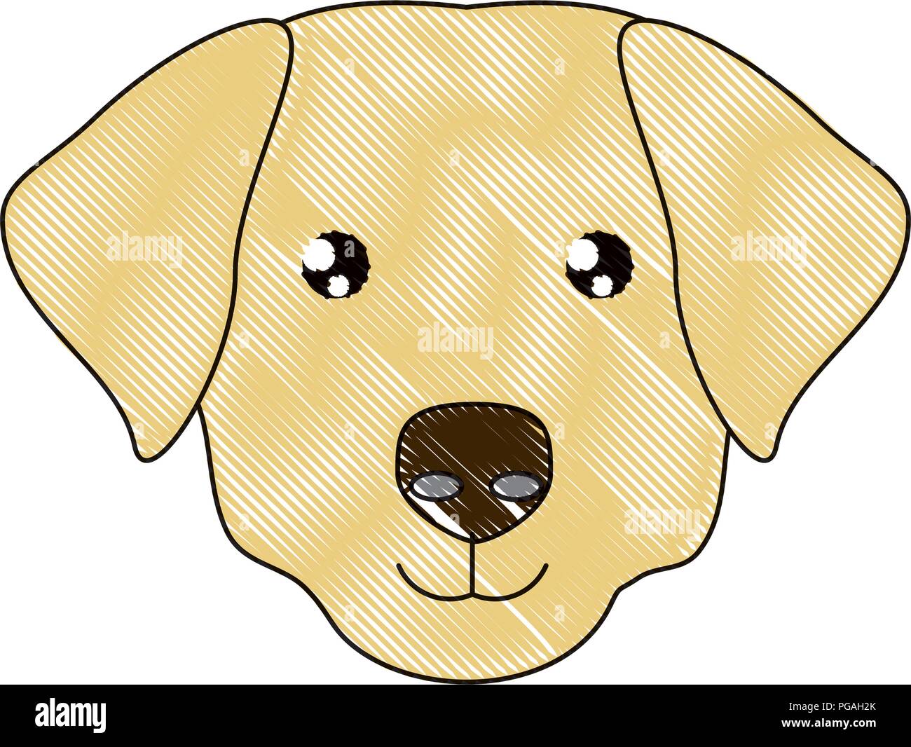 cute labrador icon over white background, vector illustration Stock ...