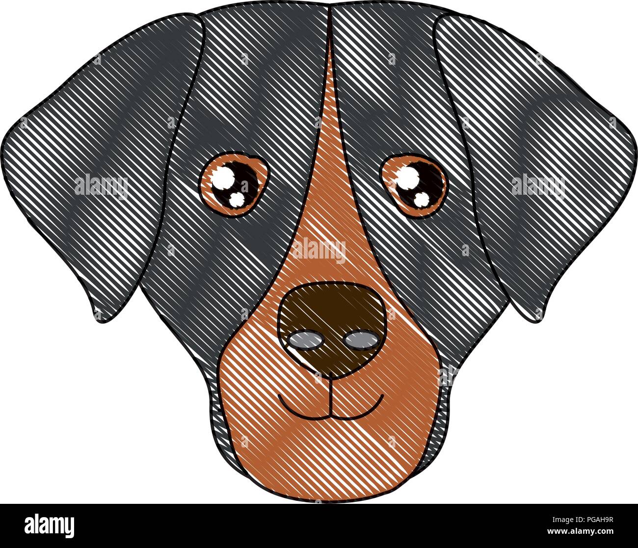 cute St Bernard dog icon over white background, vector illustration ...