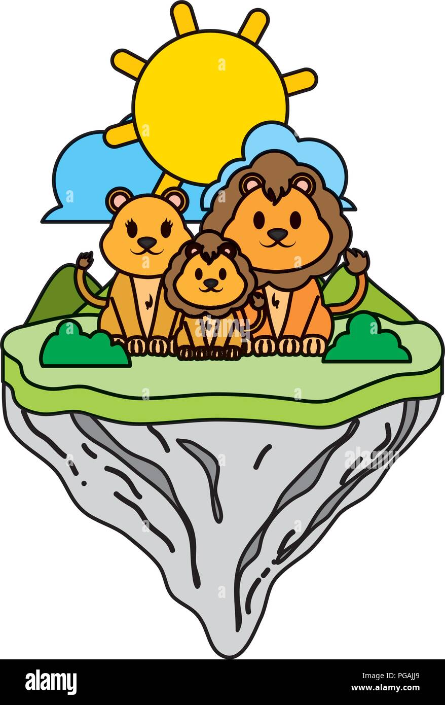 For her family lion Stock Vector Images - Alamy