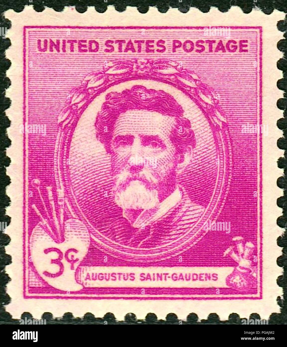 Augustus Saint-Gaudens 1940 Issue-3c Stock Photo - Alamy