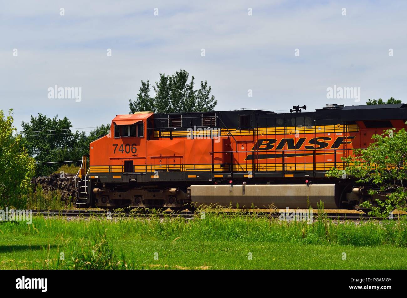 Burlington northern diesel locomotive hi-res stock photography and images - Alamy
