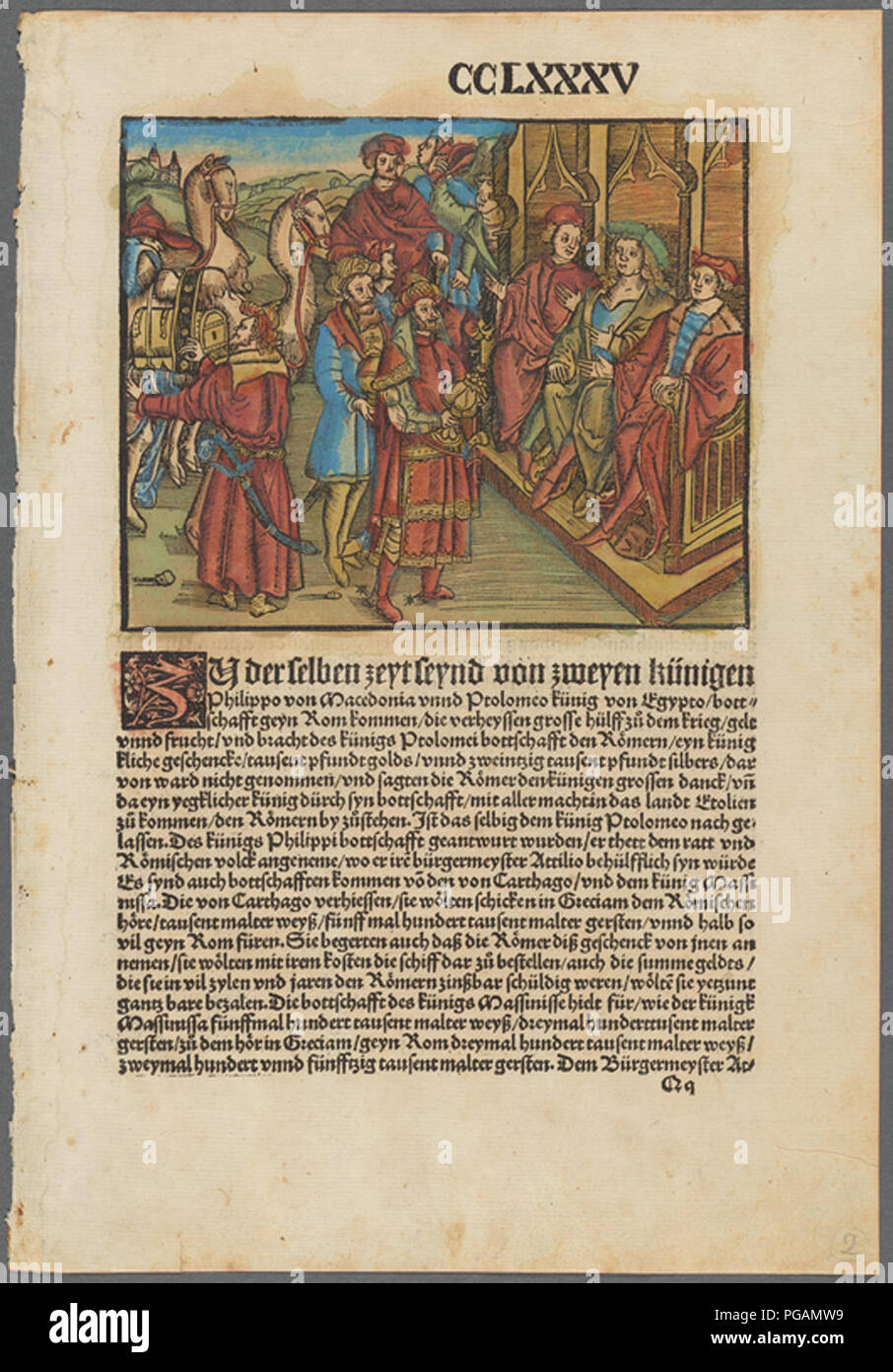 vintage medieval text book page Stock Photo - Alamy