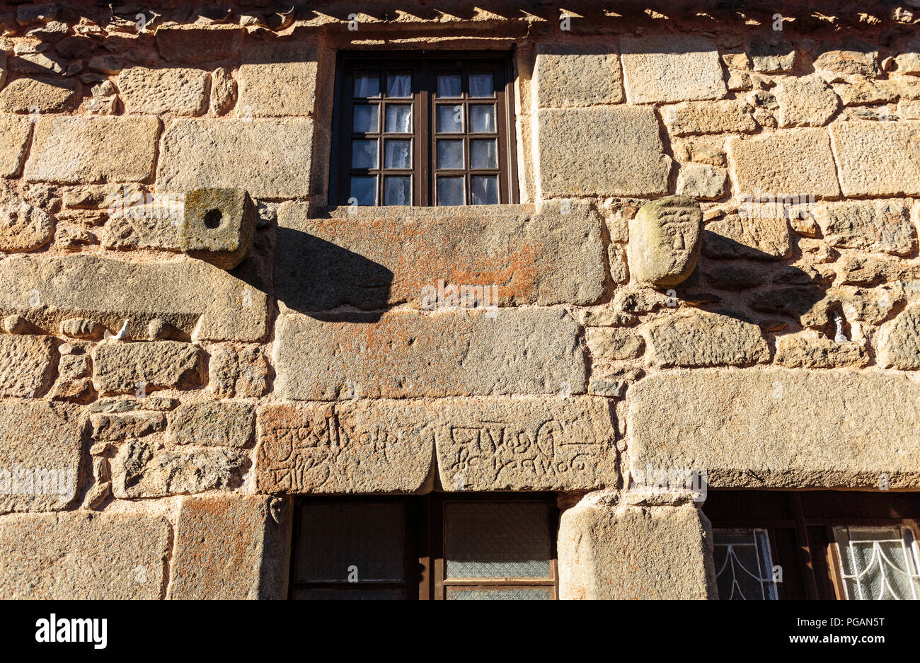Lintel of a house with a hebrew inscription dated 1508, attesting to ...
