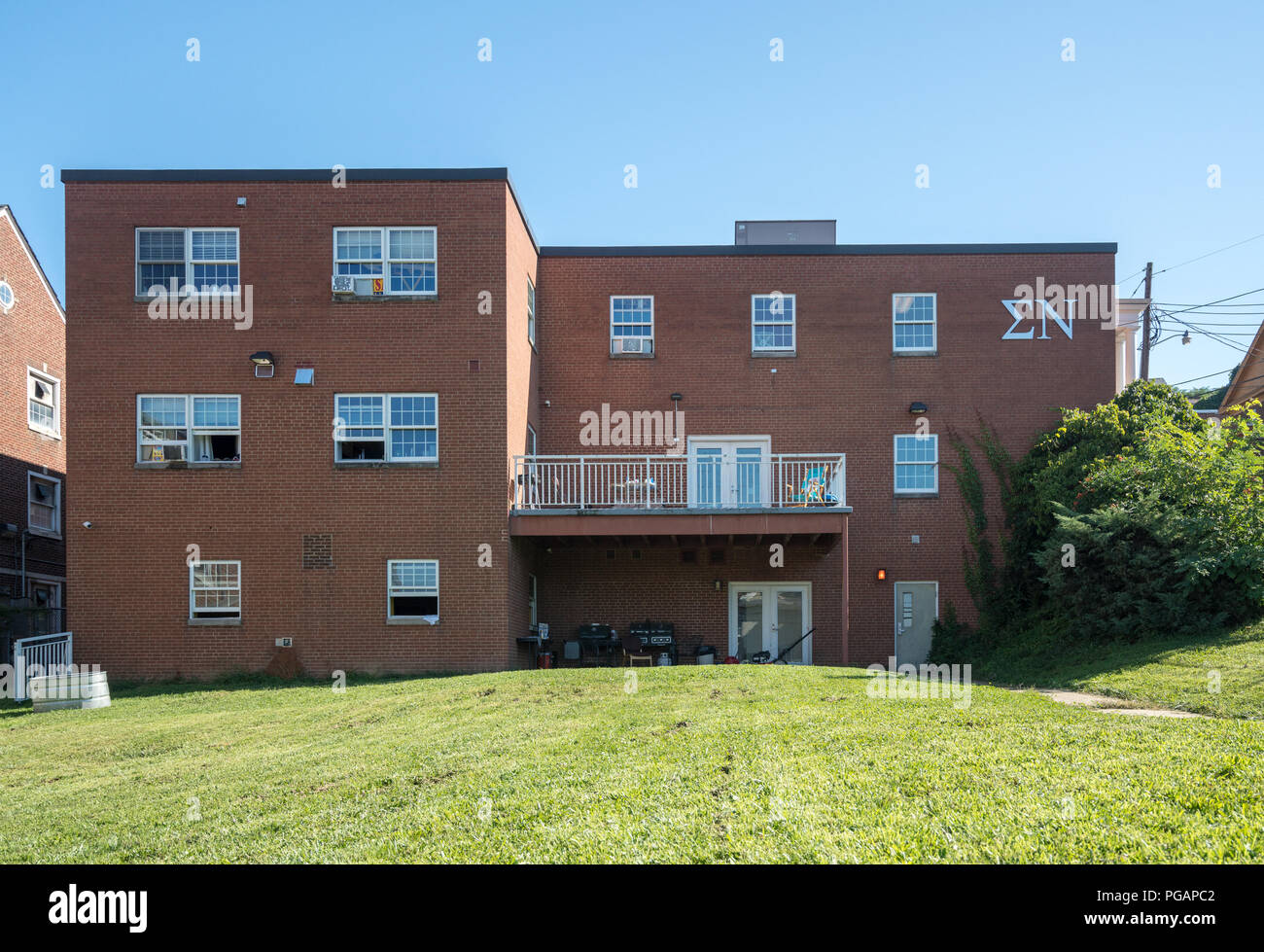 Sigma Nu Greek Life building at WVU in Morgantown, WV Stock Photo - Alamy