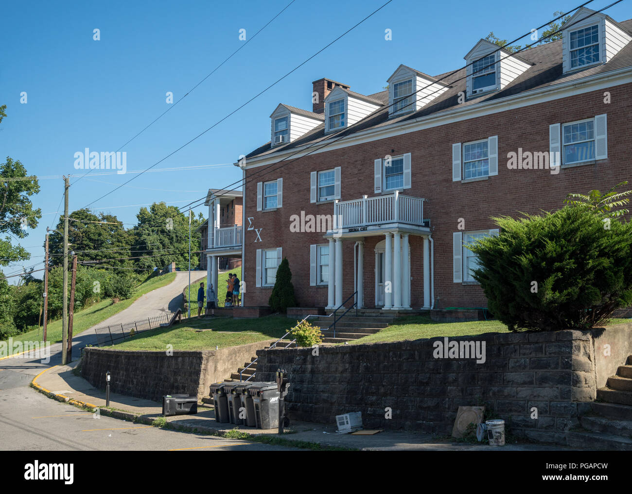 Sigma Chi Greek Life building at WVU in Morgantown, WV Stock Photo - Alamy