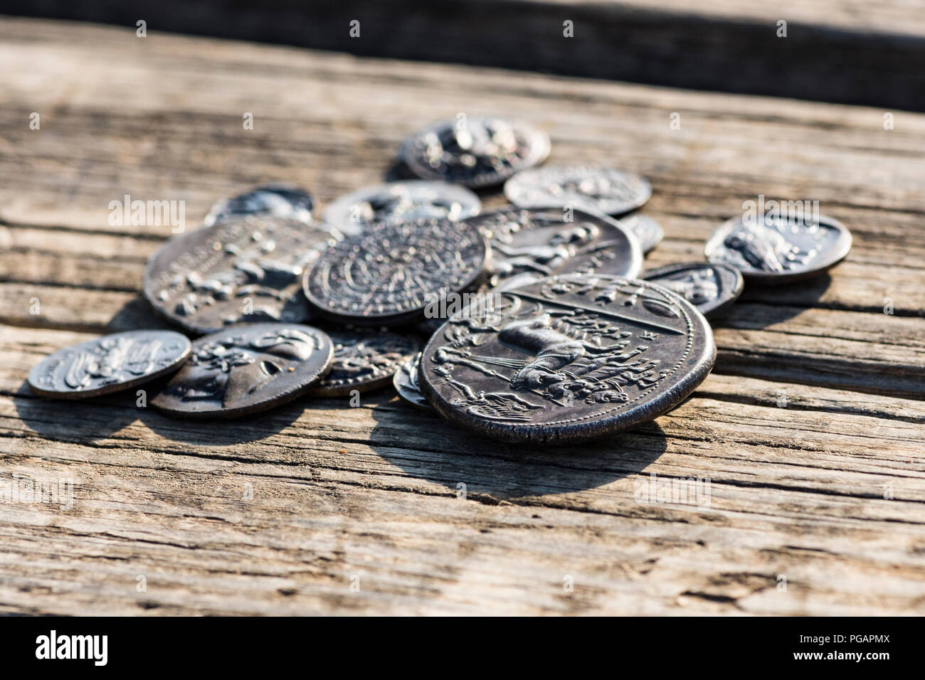 Stack coins ancient hi-res stock photography and images - Alamy