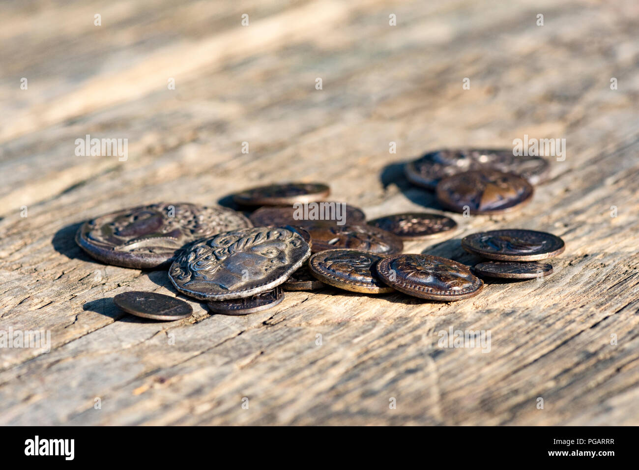 stack of Greek ancient coins Stock Photo - Alamy