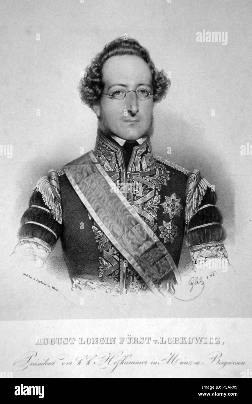 August Longin von Lobkowitz Eybl Litho Stock Photo - Alamy