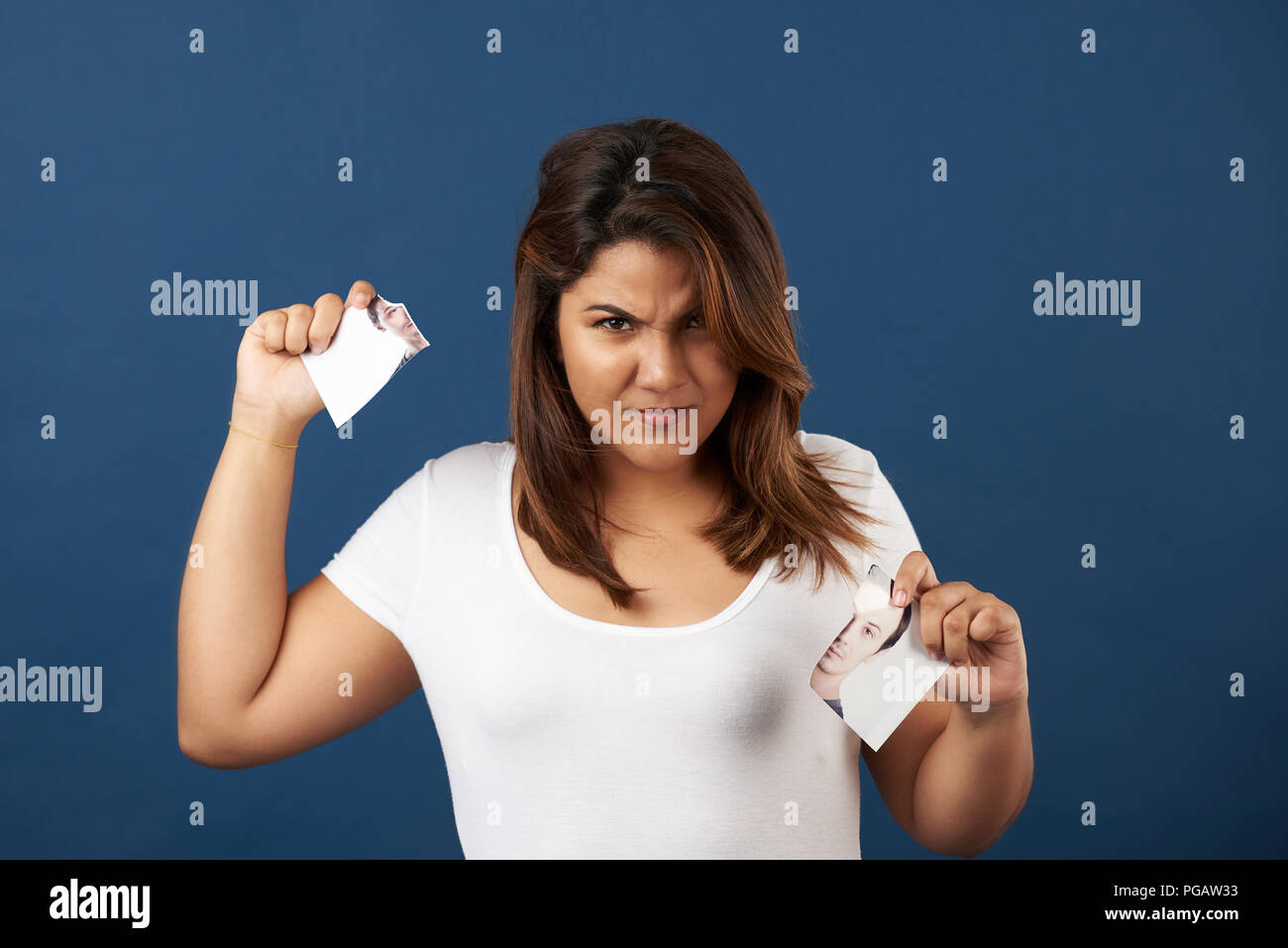 Emotion angry woman tearing hi-res stock photography and images - Alamy
