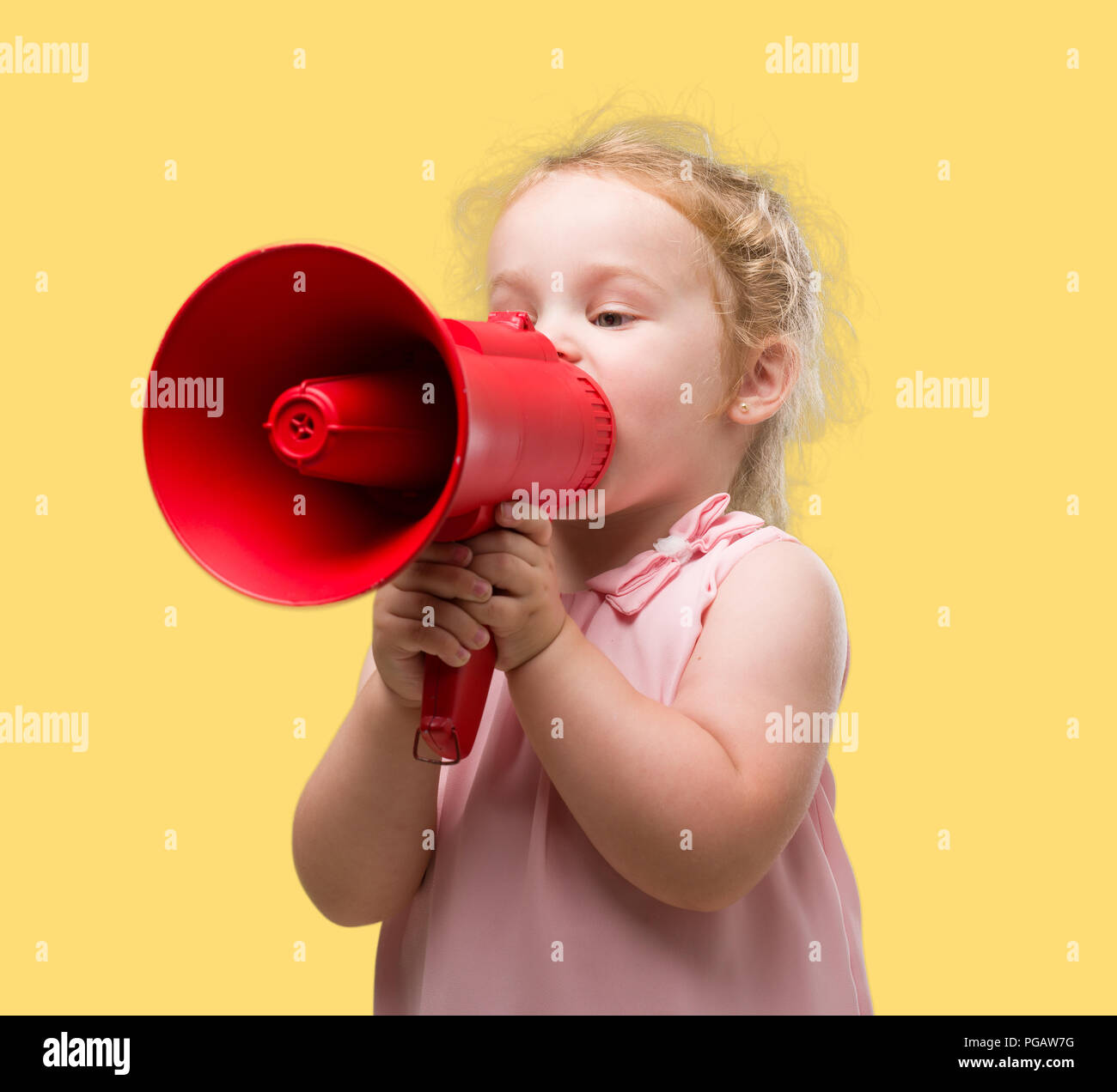 Baby with megaphone hi-res stock photography and images - Alamy