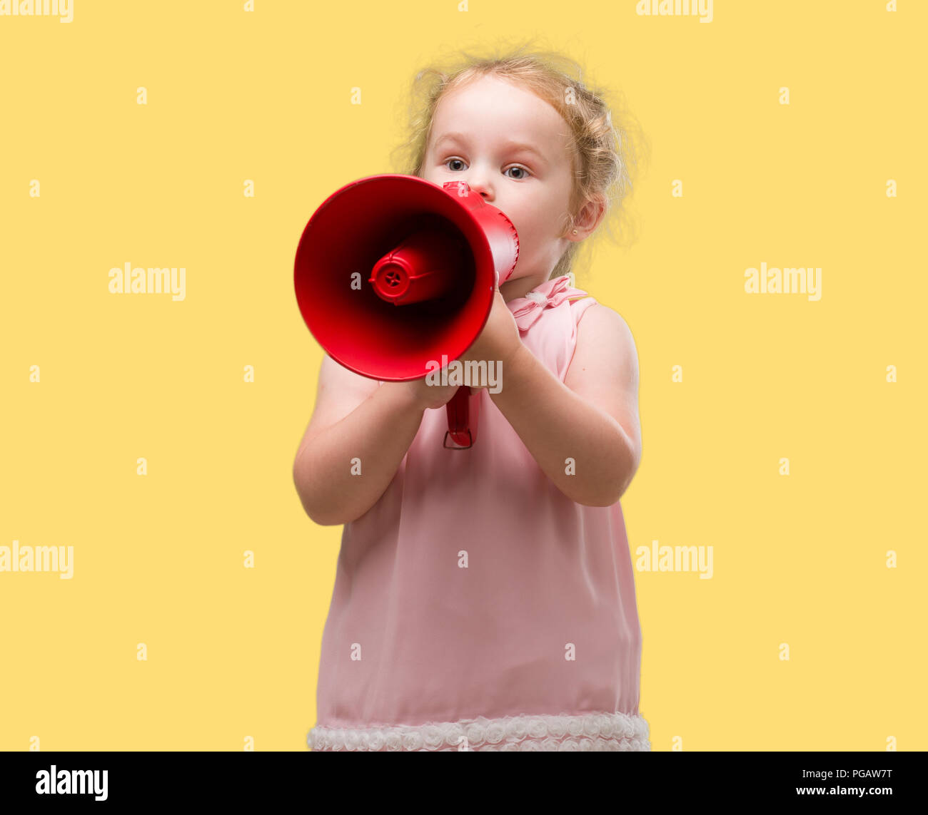 Baby with megaphone hi-res stock photography and images - Alamy