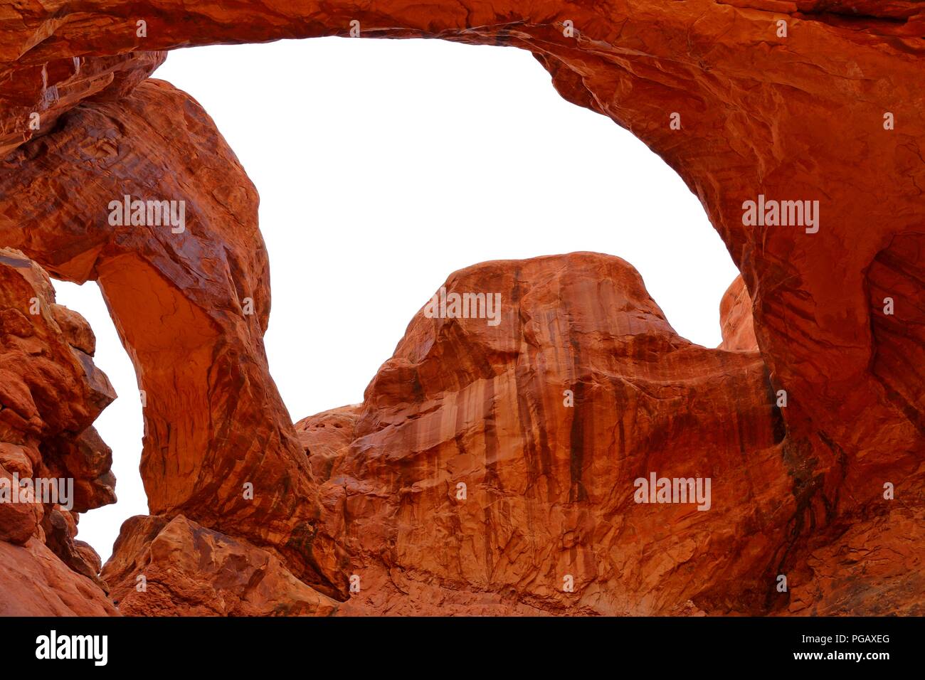 Famous double arch in the Arches National park, Utah, USA Stock Photo ...