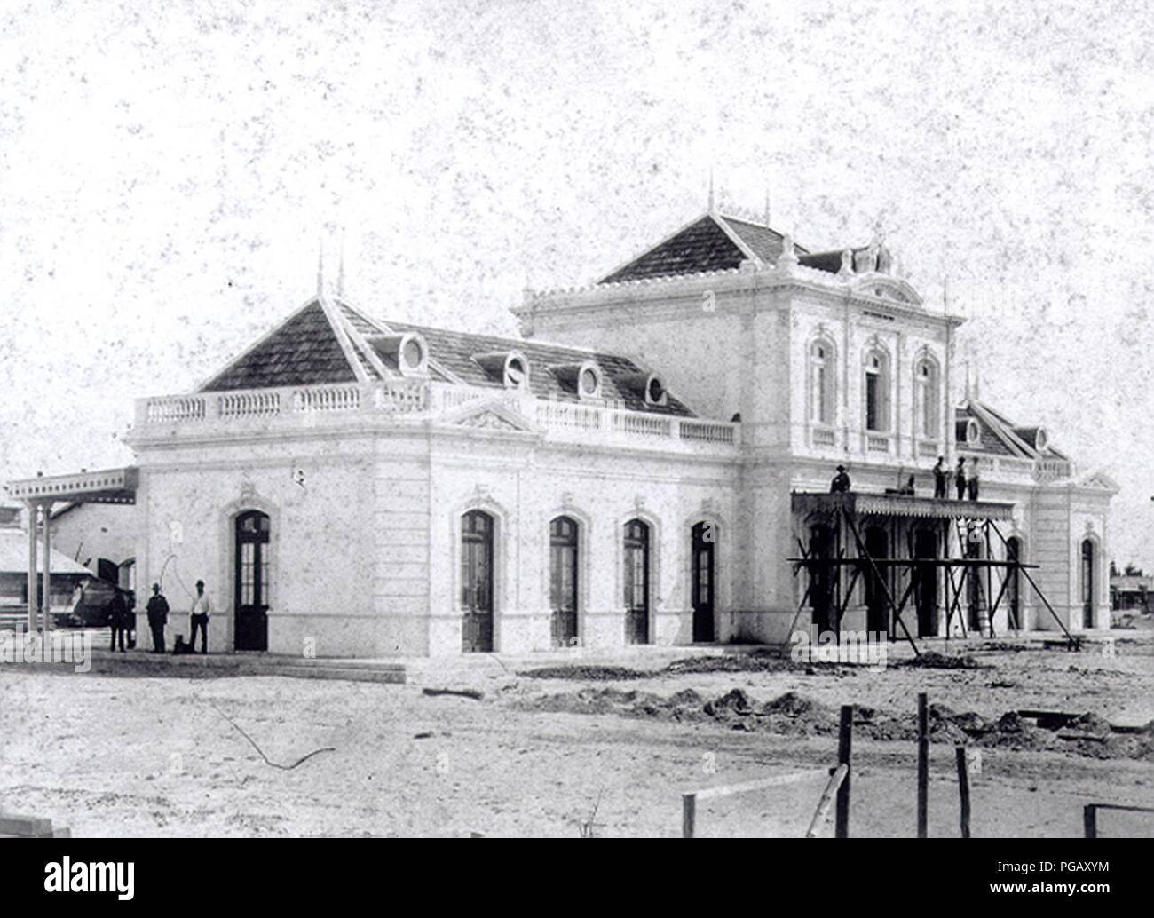 Augusto Amoretty - Prédio Principal da Estação do Rio Grande na Estrada ...