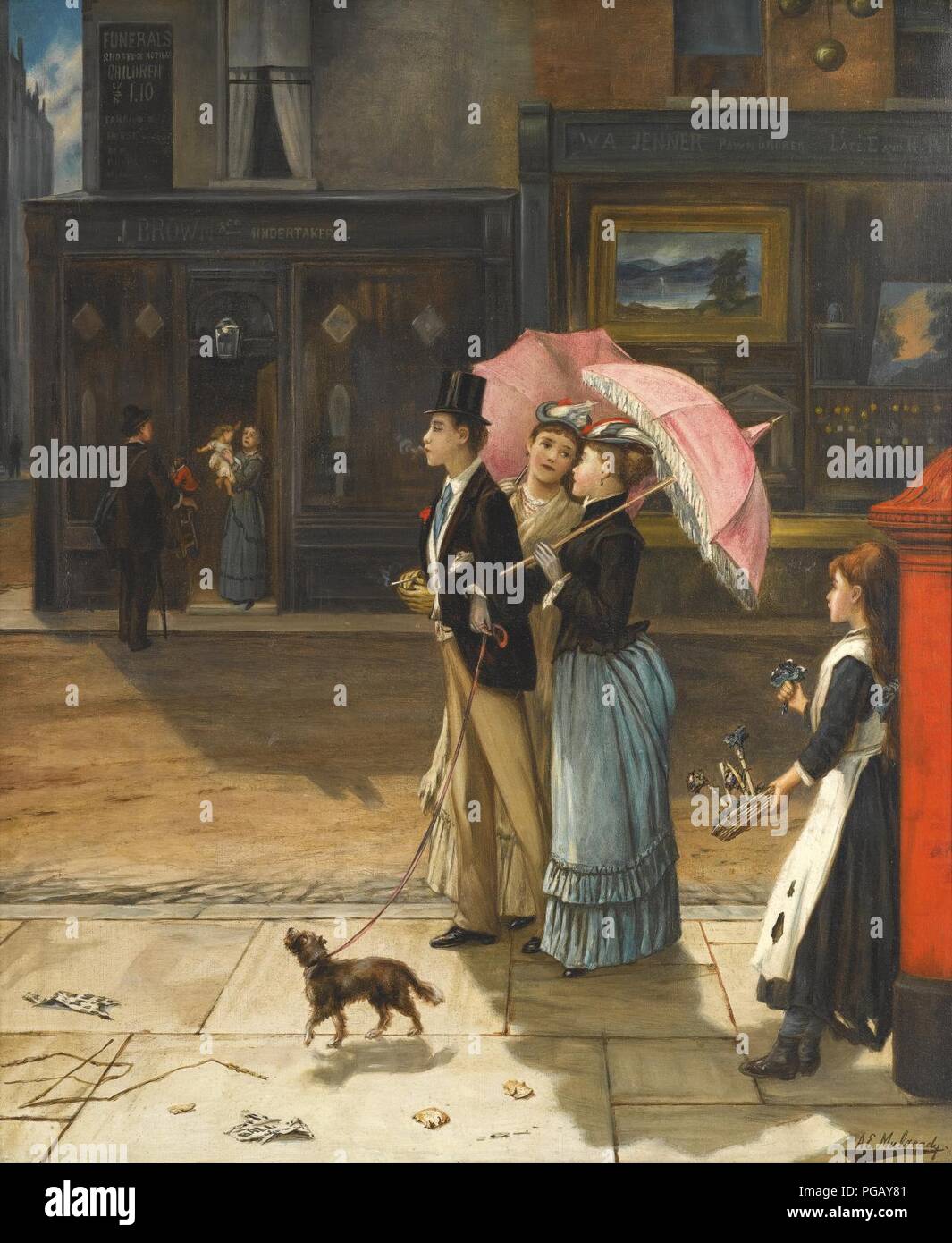 Augustus Edwin Mulready - Our good natured Cousin Stock Photo - Alamy