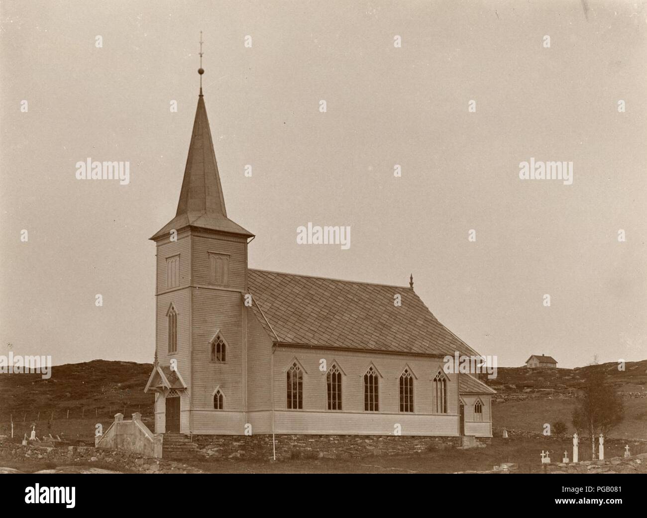 Austevoll kirke T261 01 0043 Stock Photo - Alamy