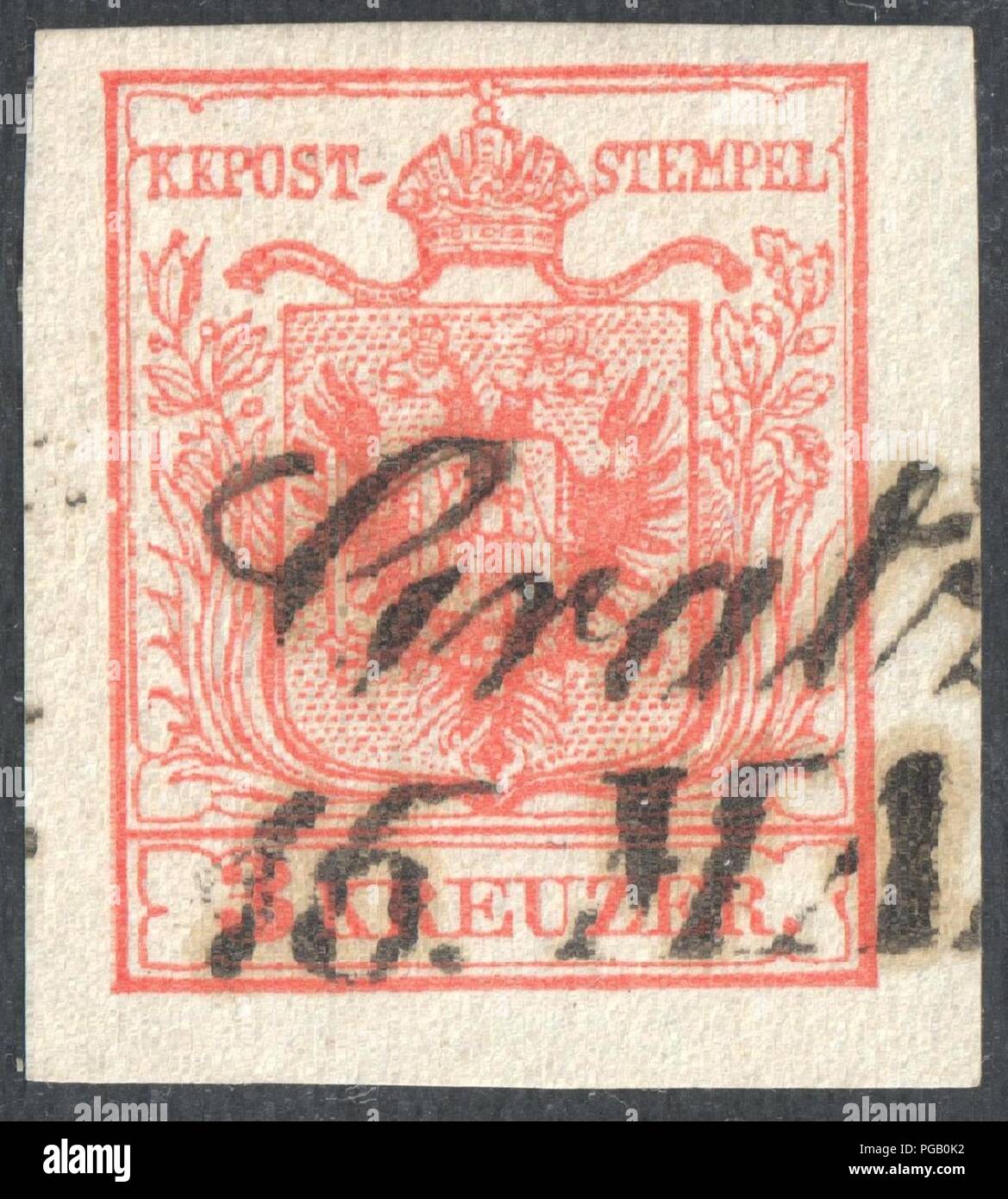 Austria 1854 IIIa GRATZ Stock Photo - Alamy