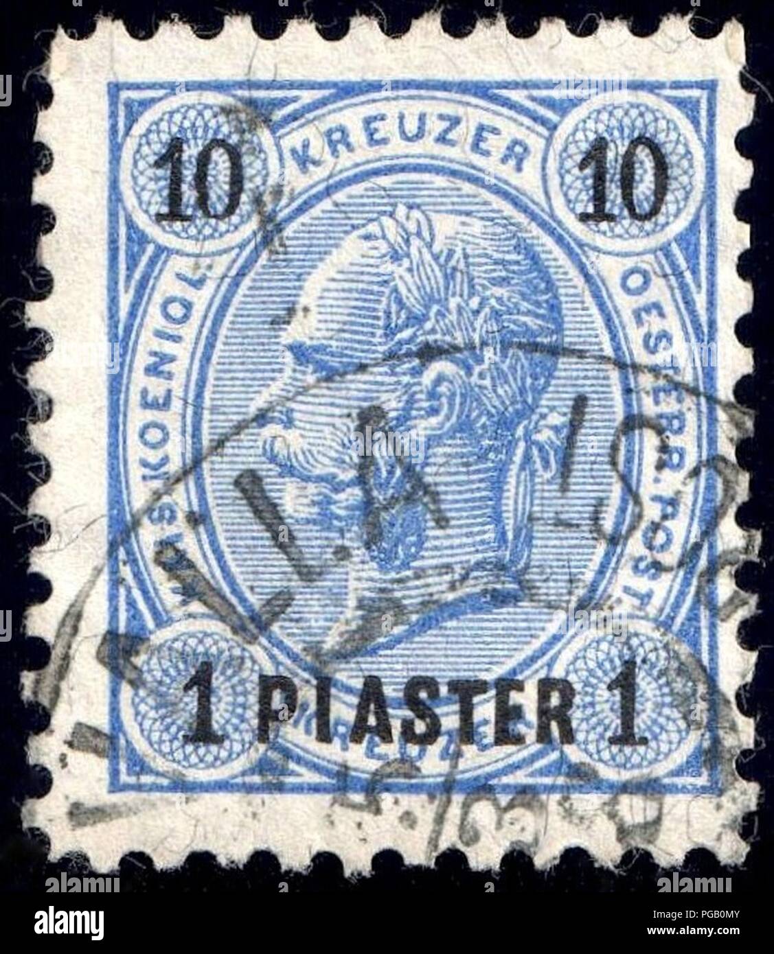 Austria Levant 1890 Sc23Cav Stock Photo - Alamy