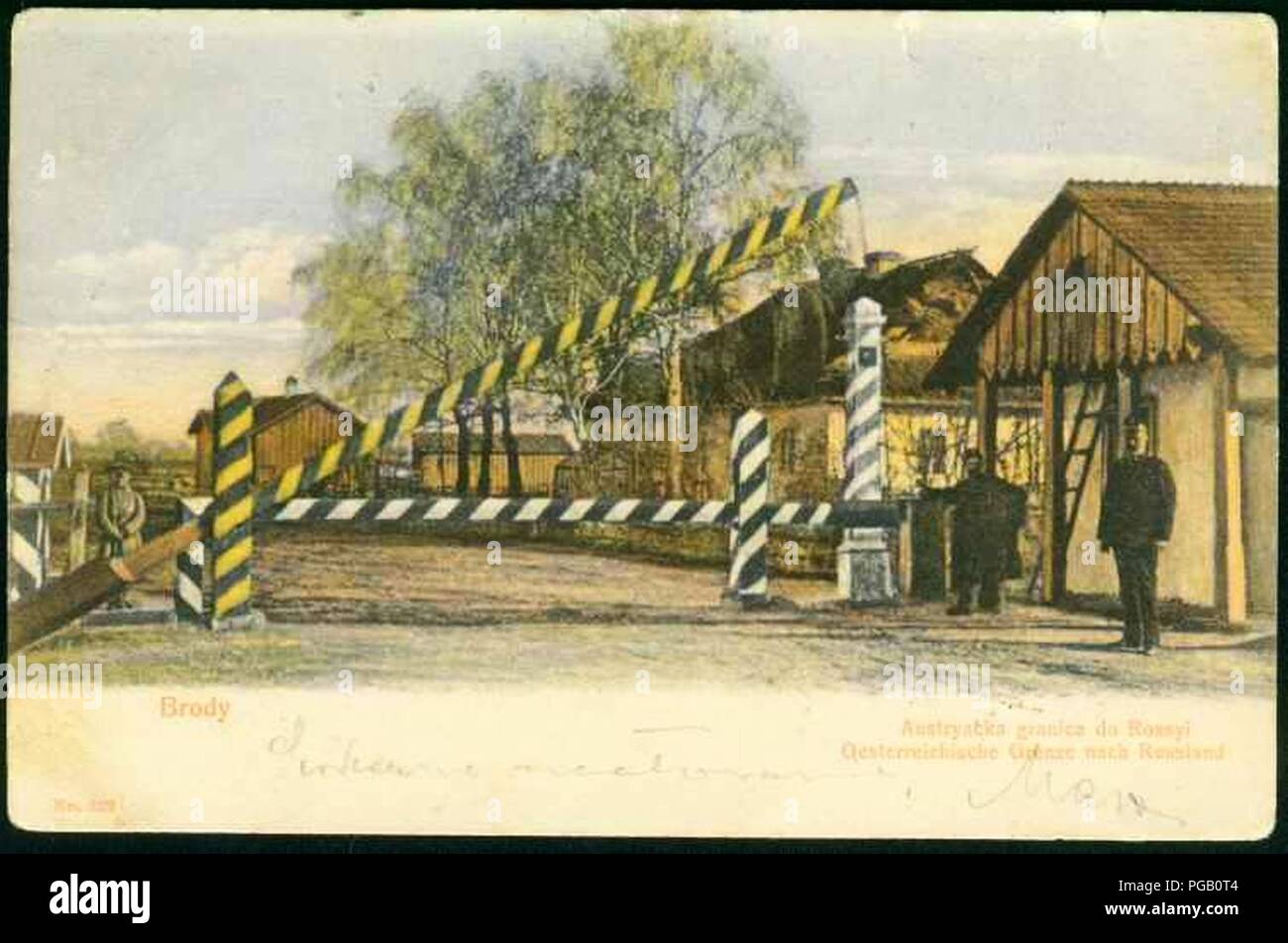 Austrian border with Russia at Brody (western Ukraine) 1905 Stock Photo ...