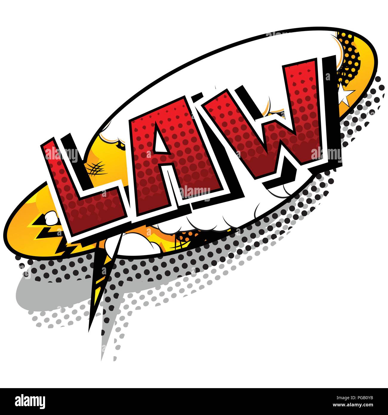 Law - Vector illustrated comic book style phrase Stock Vector Image ...