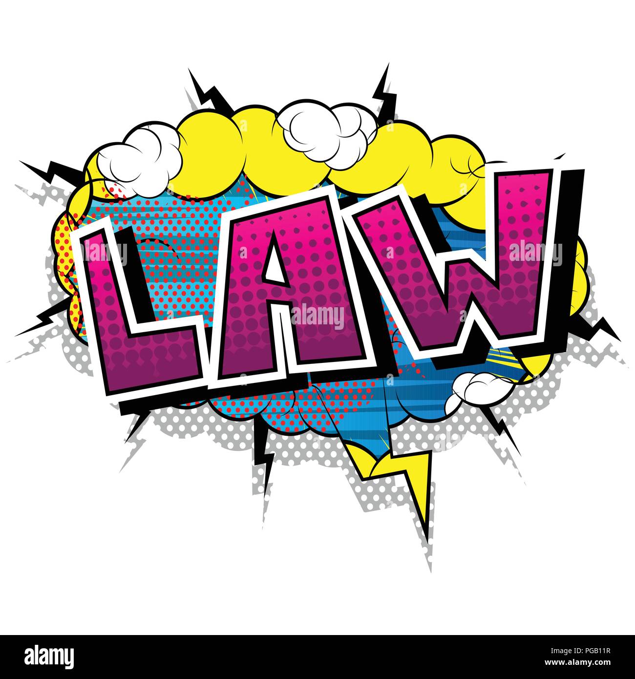 Law - Vector illustrated comic book style phrase Stock Vector Image ...