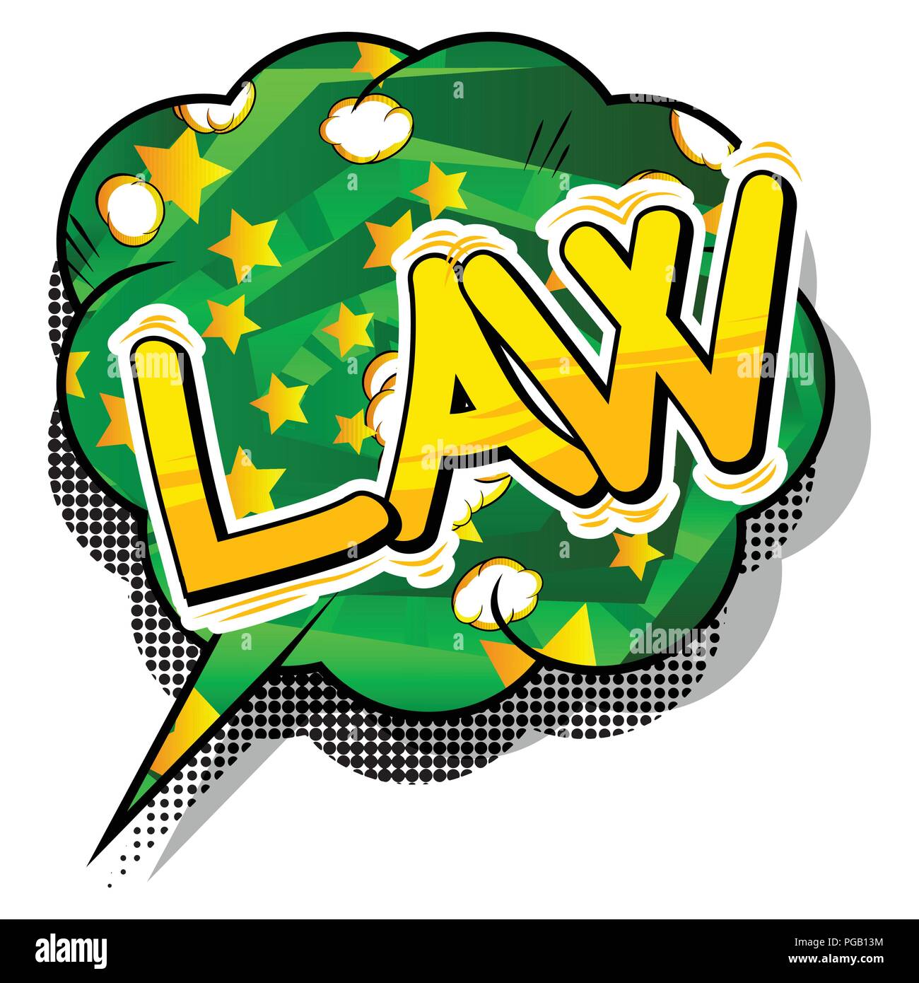 Law - Vector illustrated comic book style phrase Stock Vector Image ...