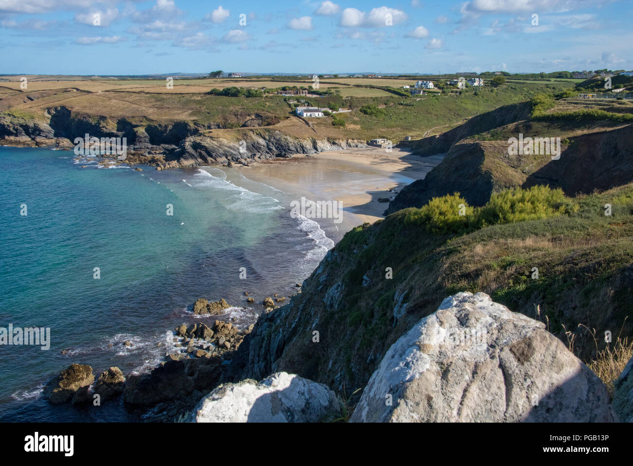 Lizard Peninsula Coast Path View, Cornwall, UK Stock Photo - Alamy
