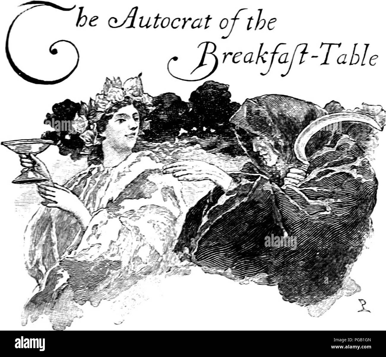 At the breakfast table Black and White Stock Photos & Images - Alamy