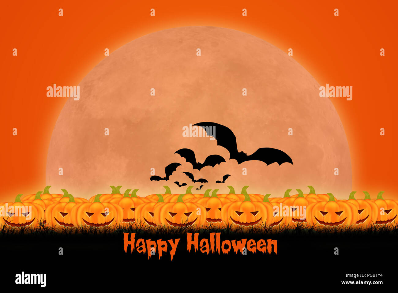 Halloween background template design with space for text Stock Photo ...