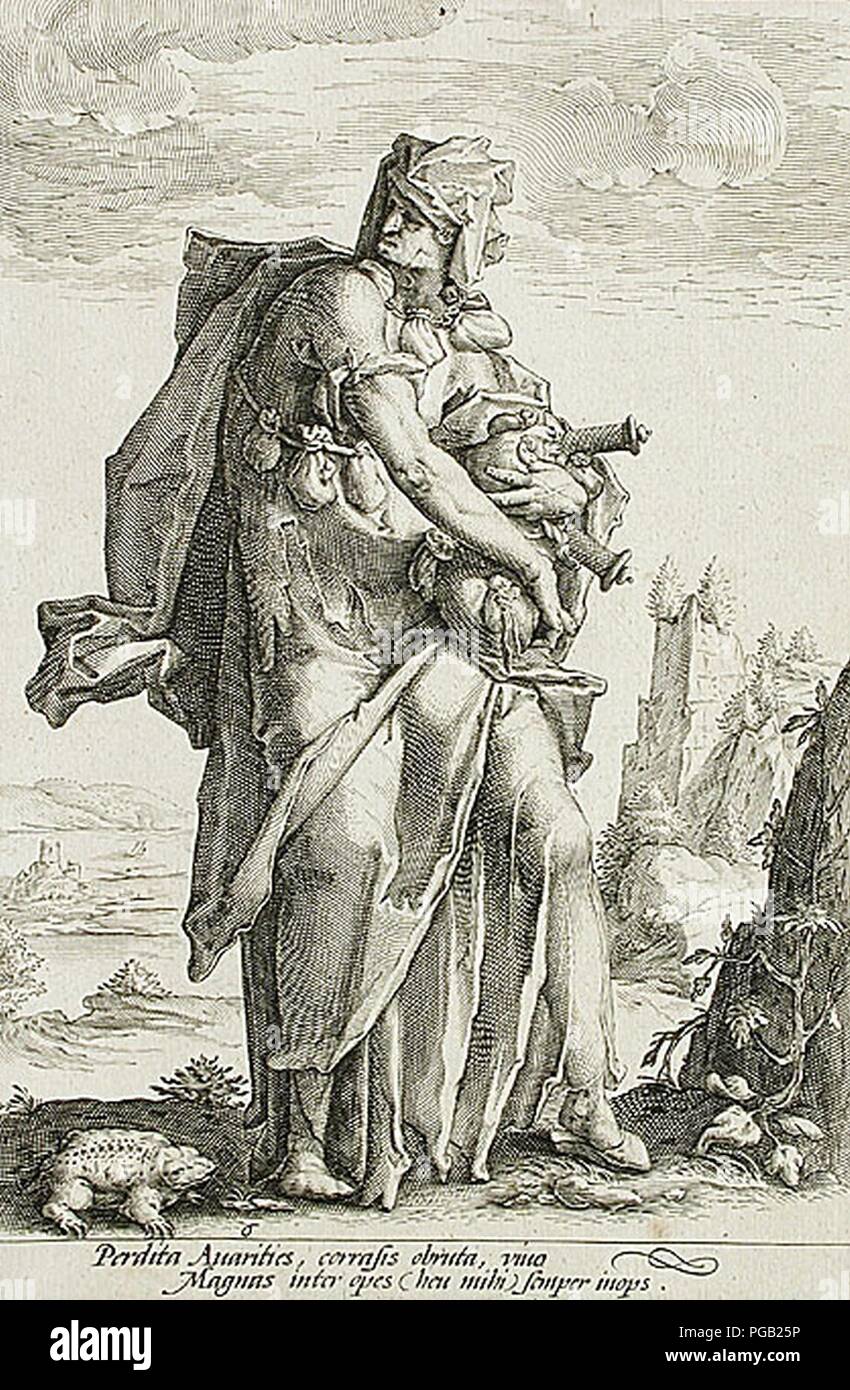 Avarice - Jacob Matham Stock Photo - Alamy