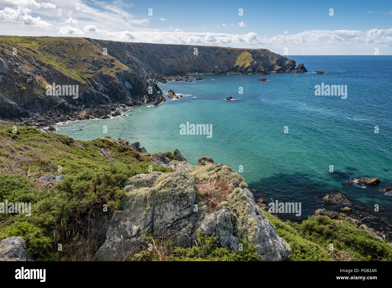 Lizard Peninsula Coast Path View, Cornwall, UK Stock Photo - Alamy
