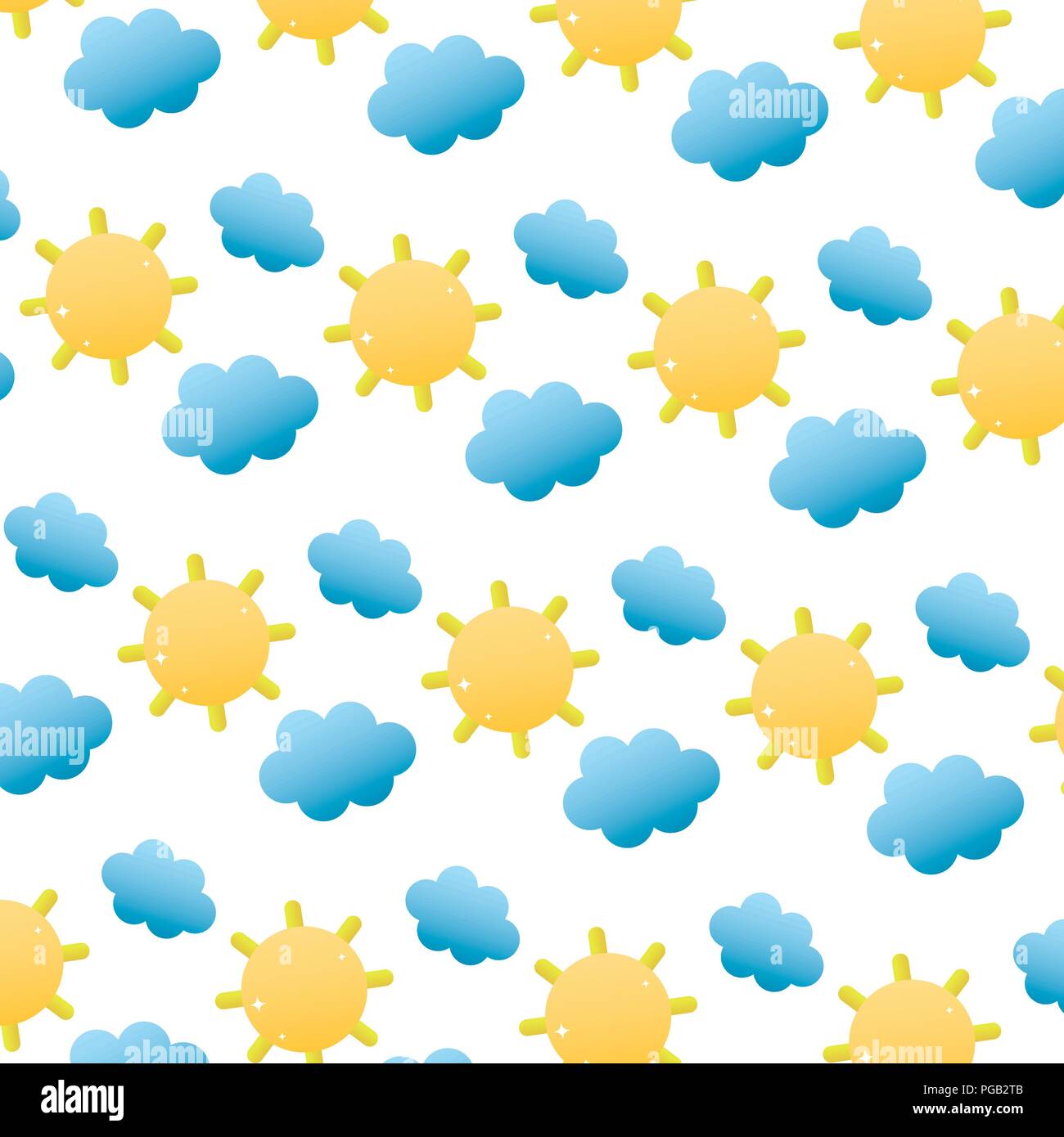 shine sun with fluffy cloud background Stock Vector Image & Art - Alamy