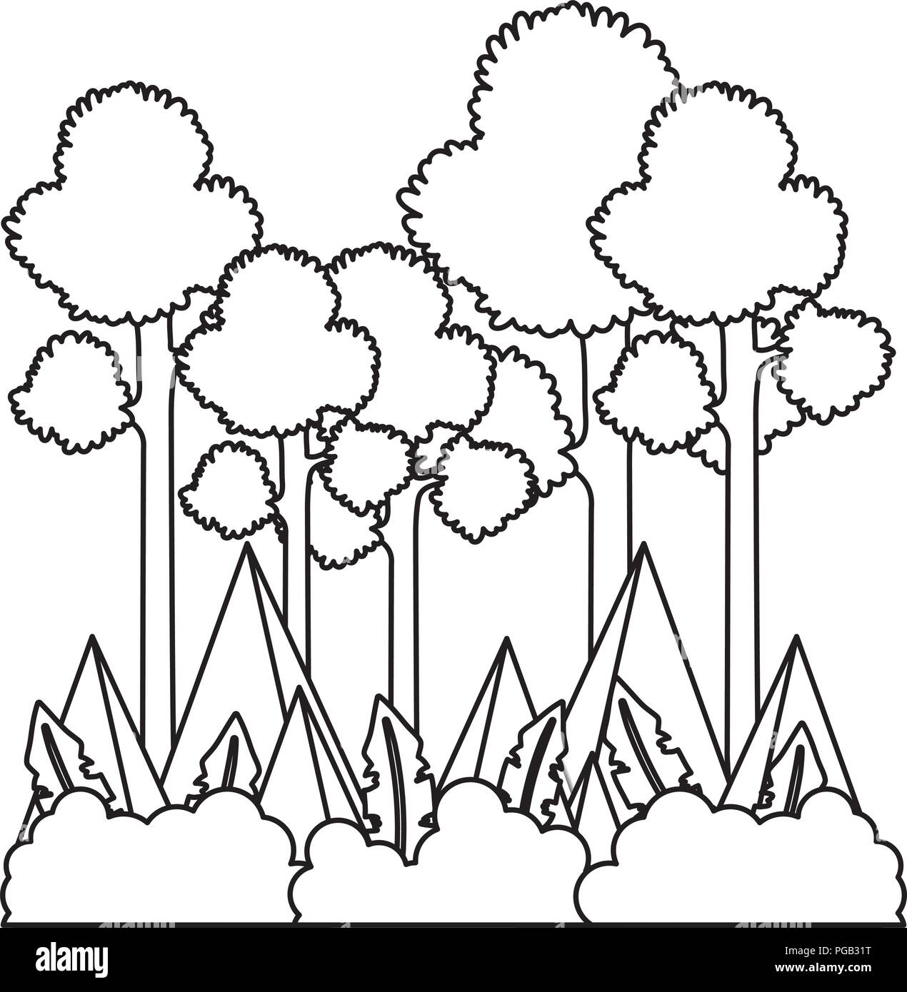 Tall trees Stock Vector Images - Alamy