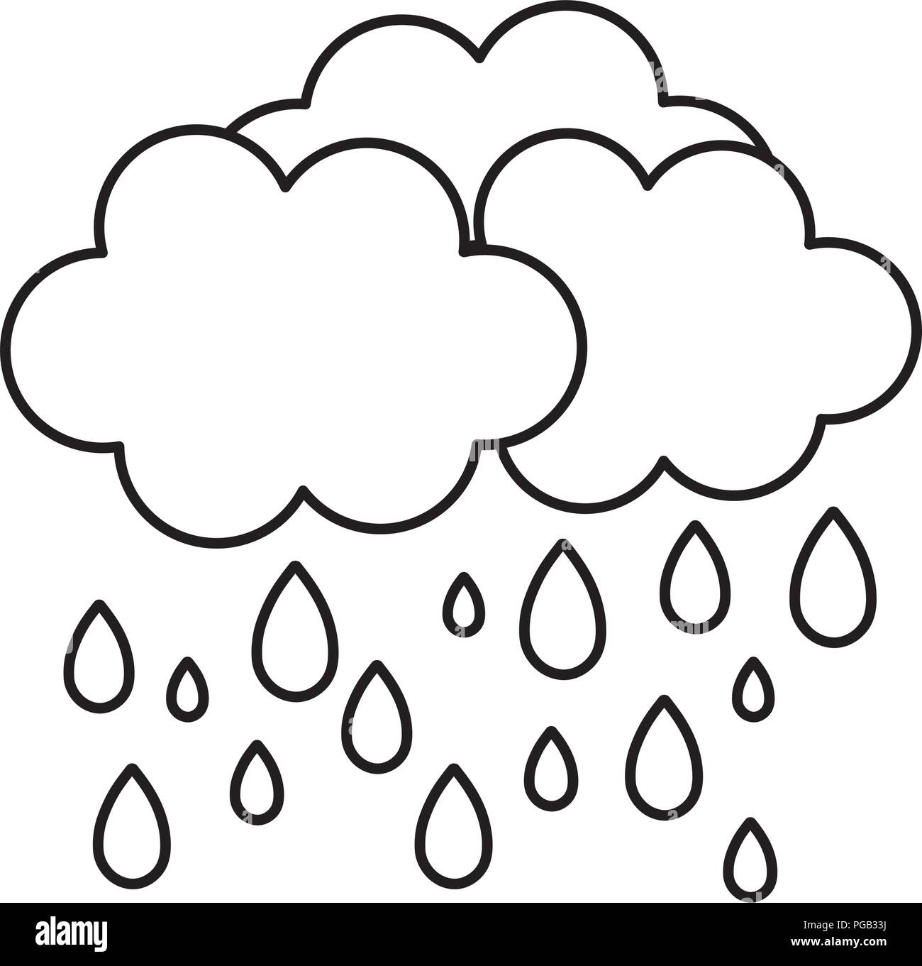 Rain Clipart Black And White