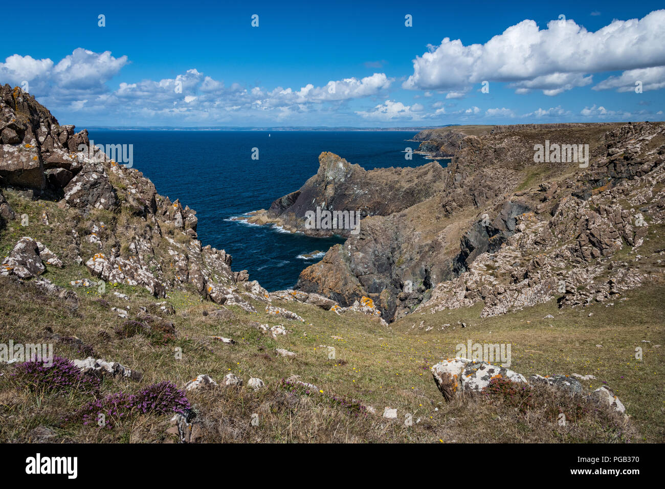 Lizard Peninsula Coast Path View, Cornwall, UK Stock Photo - Alamy