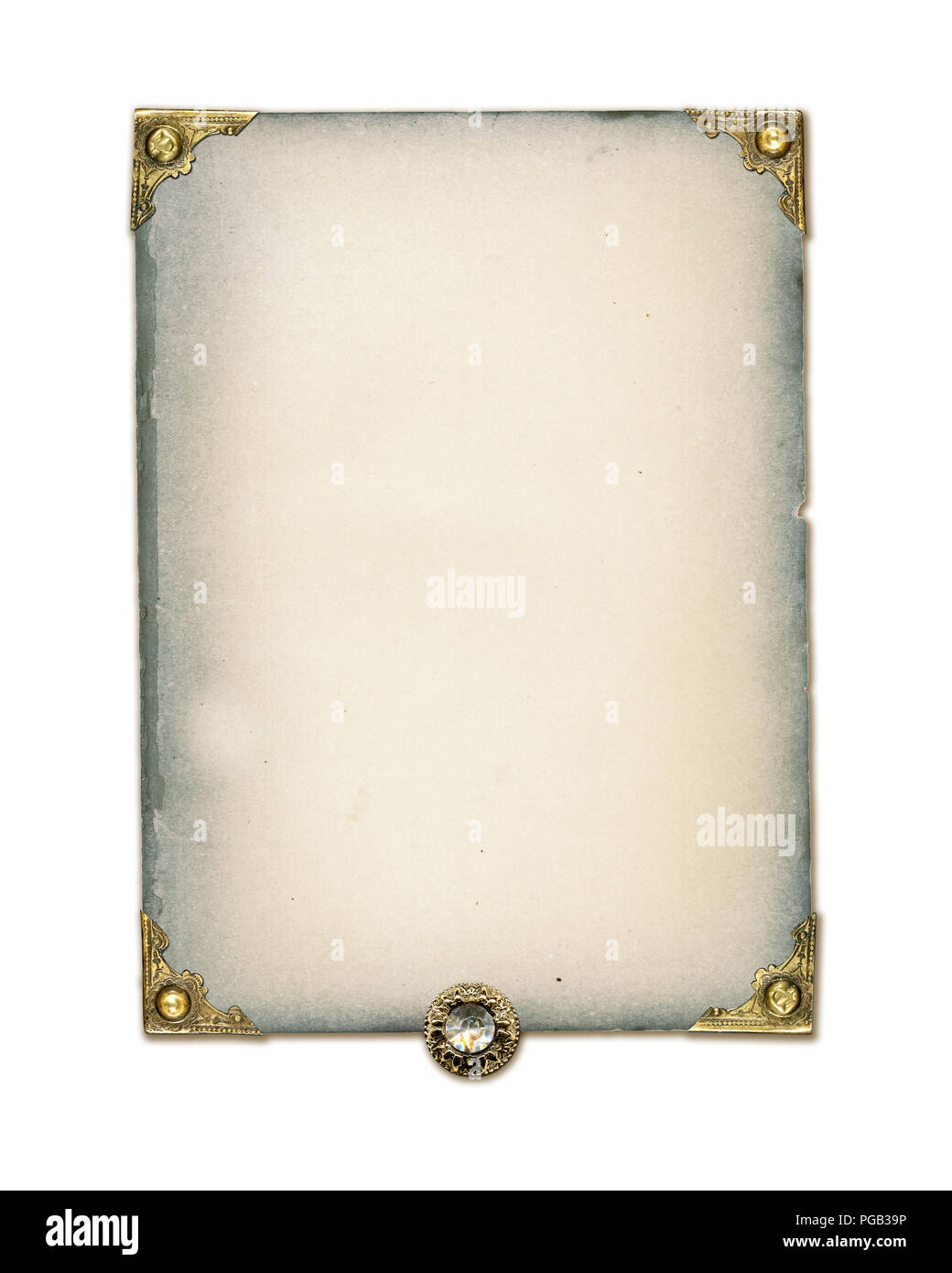 Victorian Parchment Paper Isolated on White Background Collection Stock ...