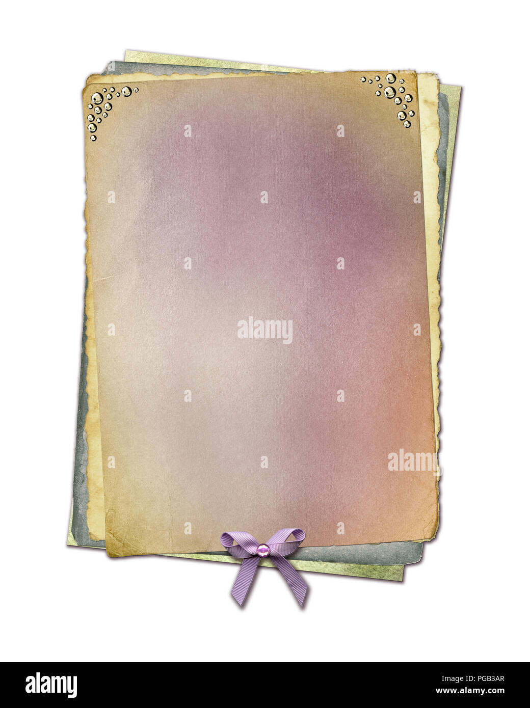 Victorian Parchment Paper Isolated on White Background Collection Stock ...