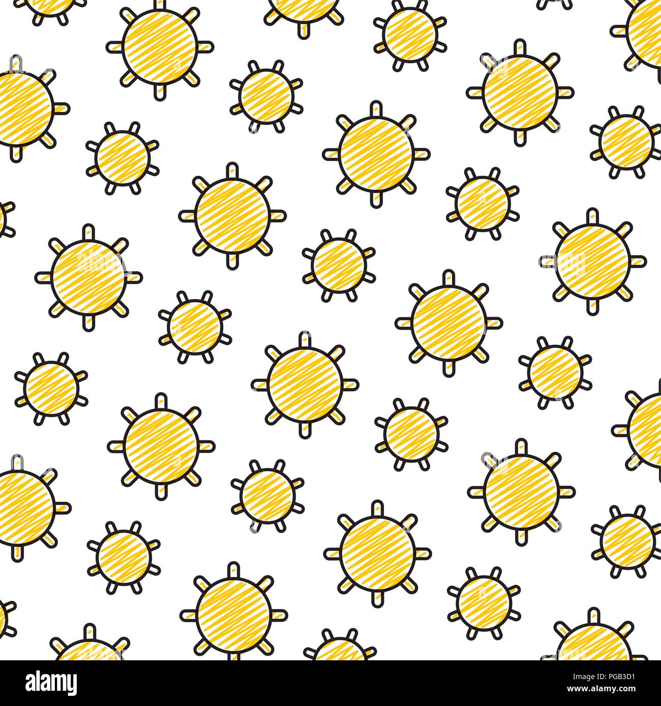 doodle sun with shine ray weather background Stock Vector Image & Art ...