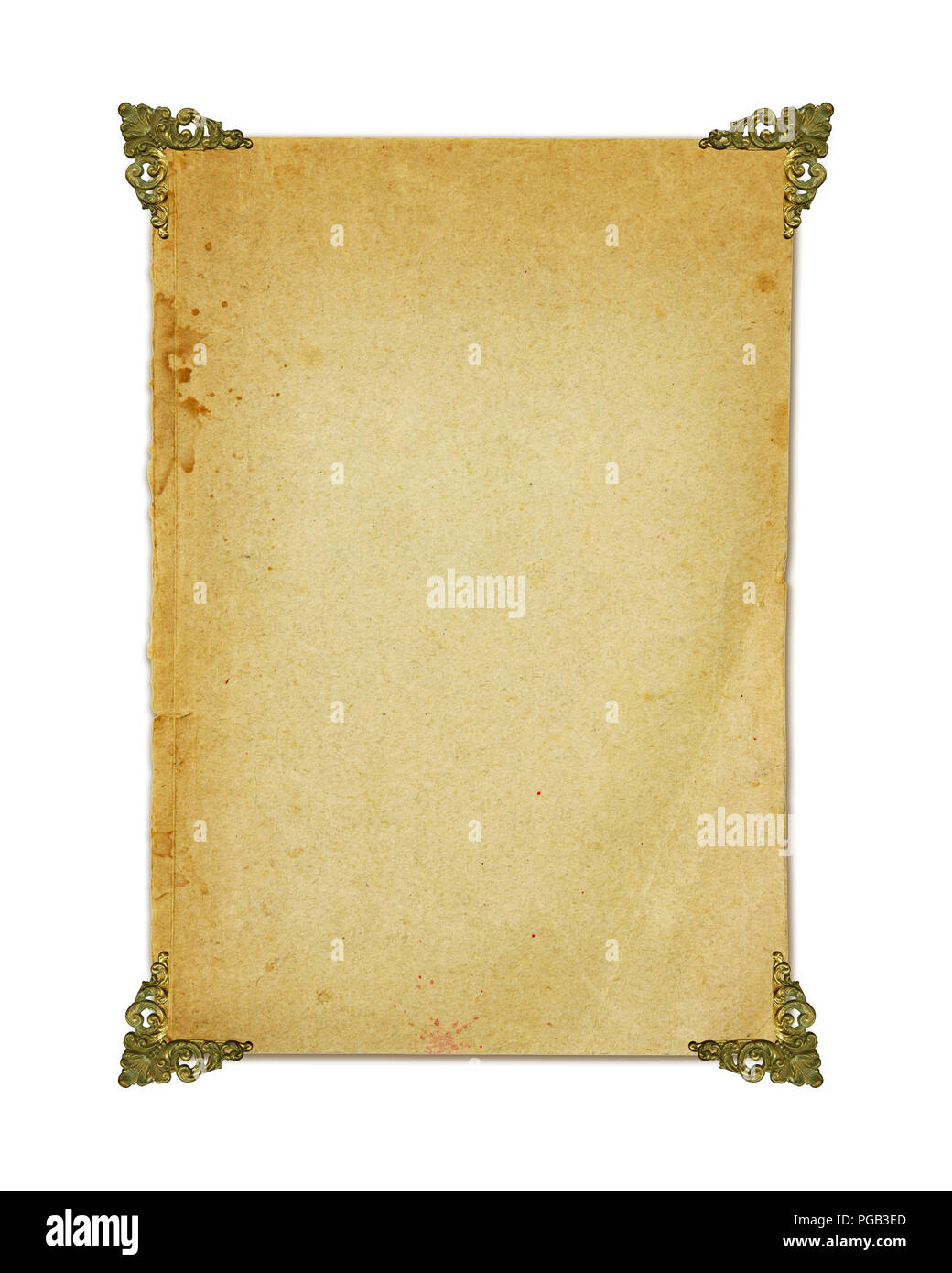 Victorian Parchment Paper Isolated on White Background Collection Stock ...