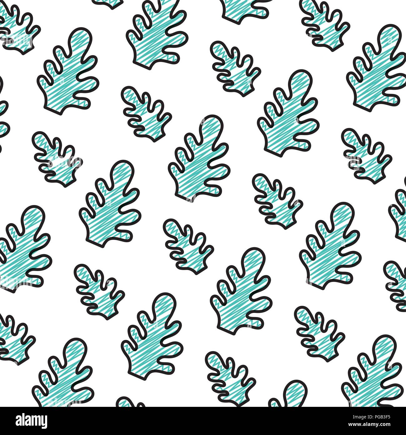 doodle botanic cute leaf style background Stock Vector Image & Art - Alamy