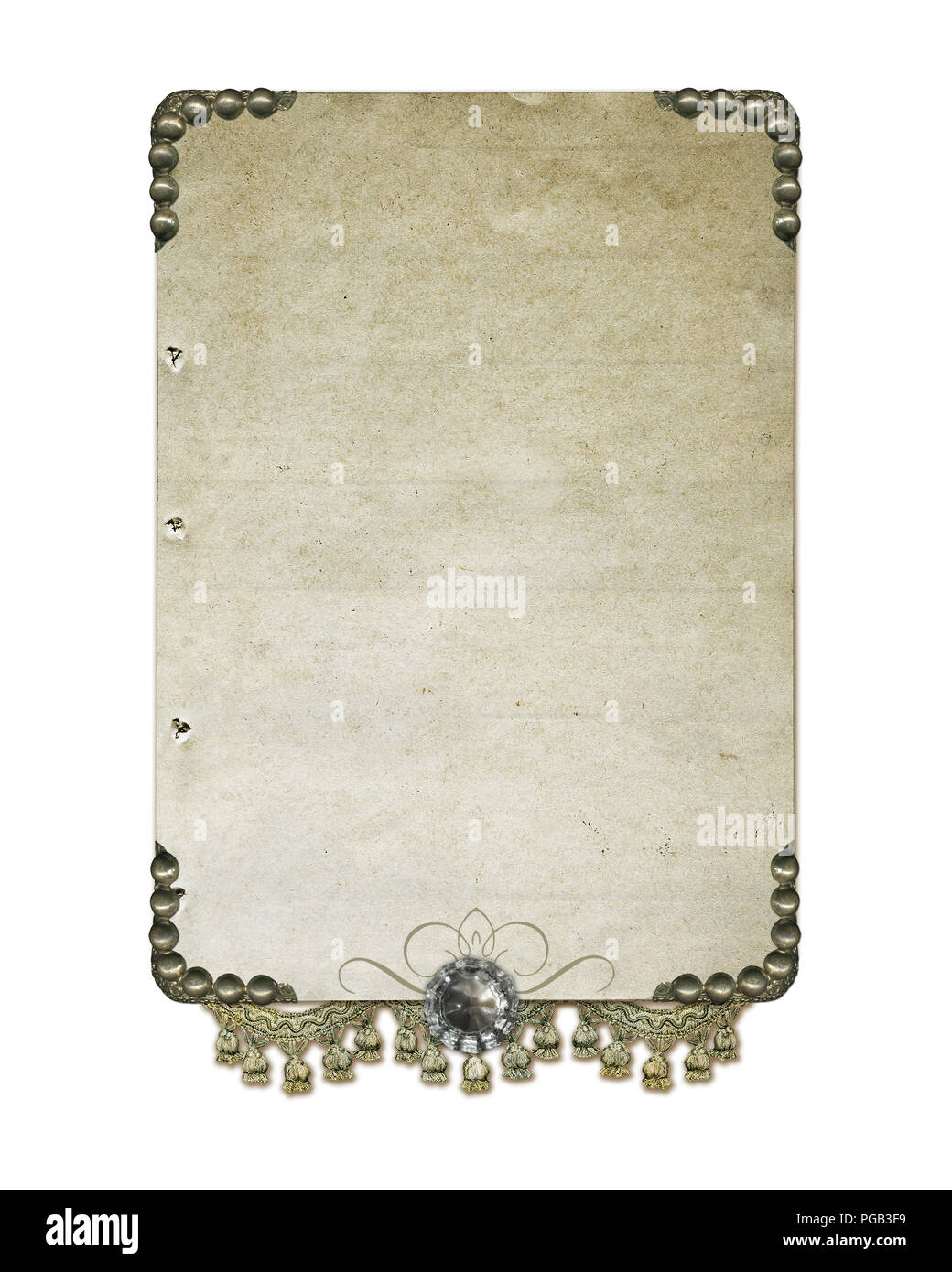 Victorian Parchment Paper Isolated on White Background Collection Stock ...