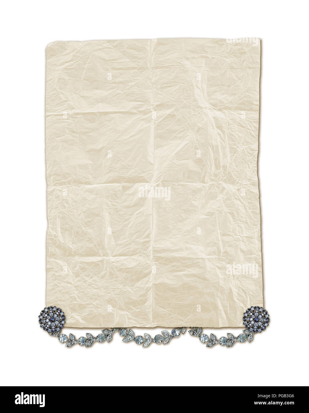 Victorian Parchment Paper Isolated on White Background Collection Stock ...