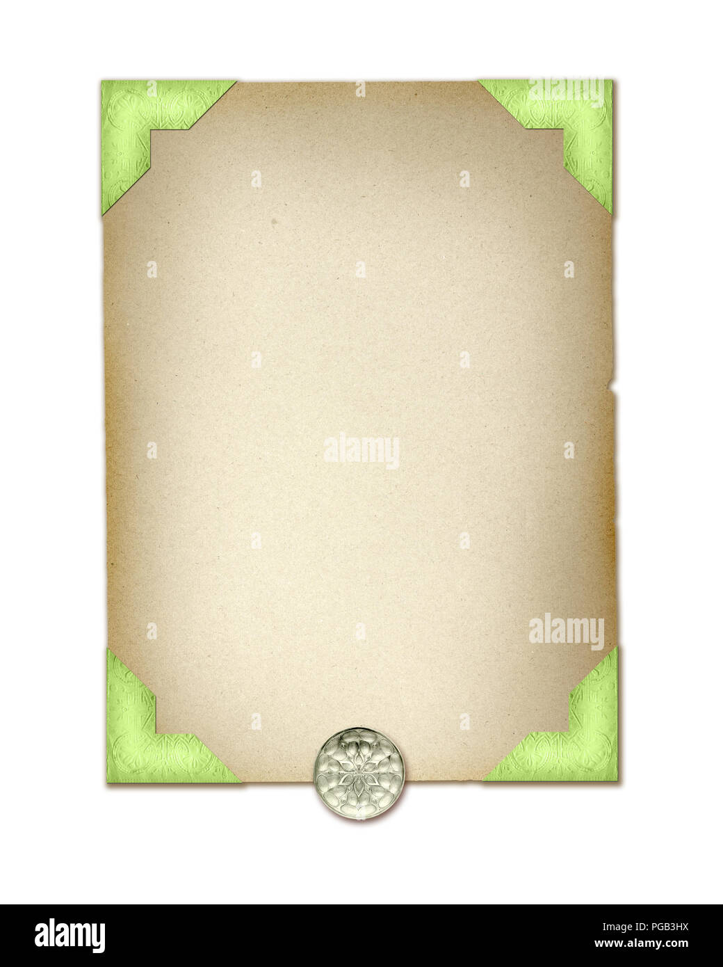 Victorian Parchment Paper Isolated on White Background Collection Stock ...