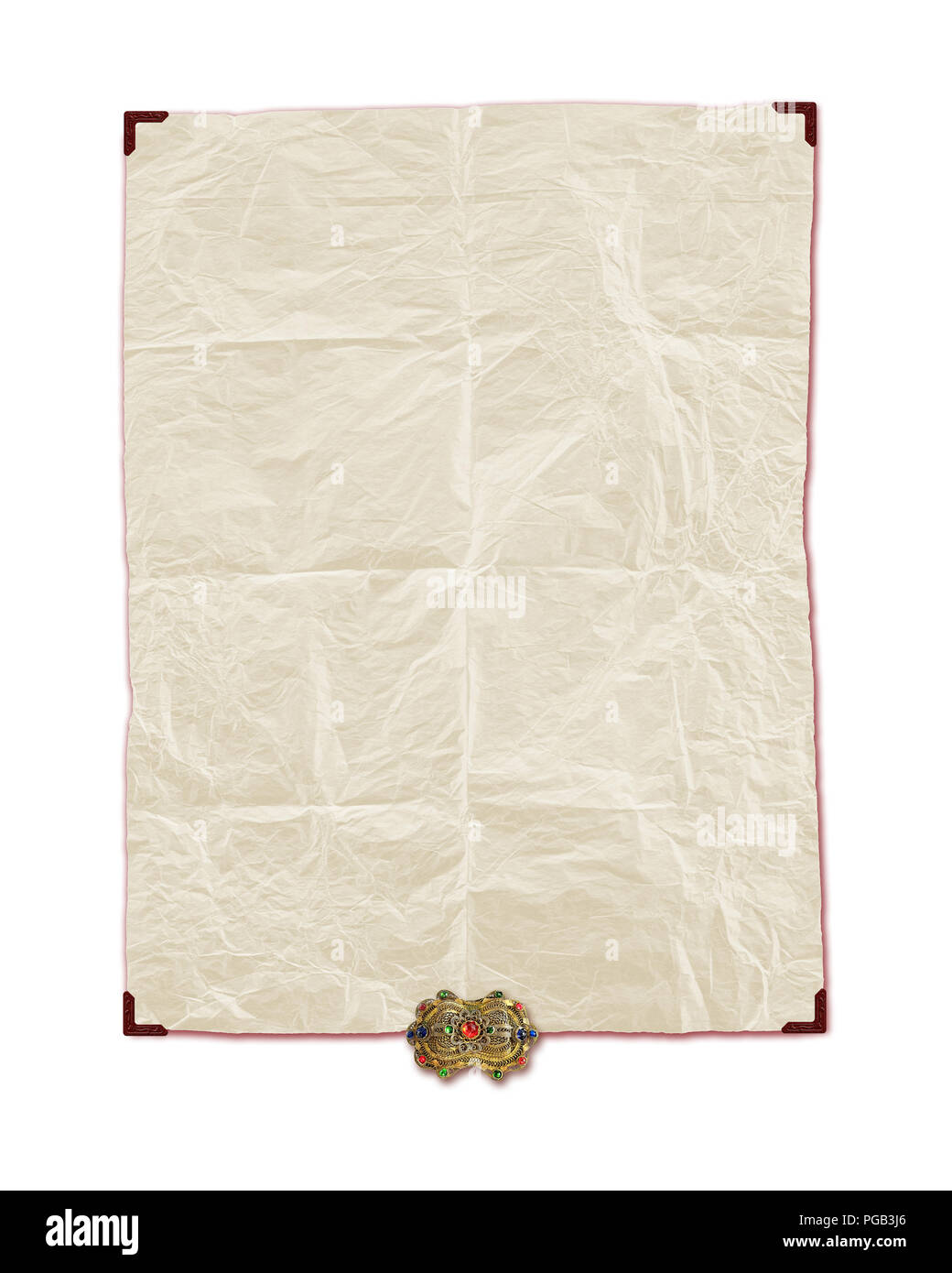 Victorian Parchment Paper Isolated on White Background Collection Stock ...