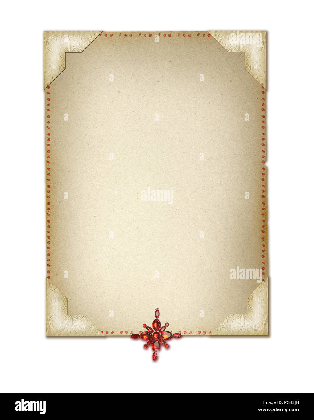 Victorian Parchment Paper Isolated on White Background Collection Stock ...