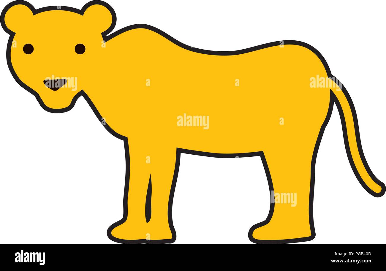 color female lion wild animal Stock Vector Image & Art - Alamy