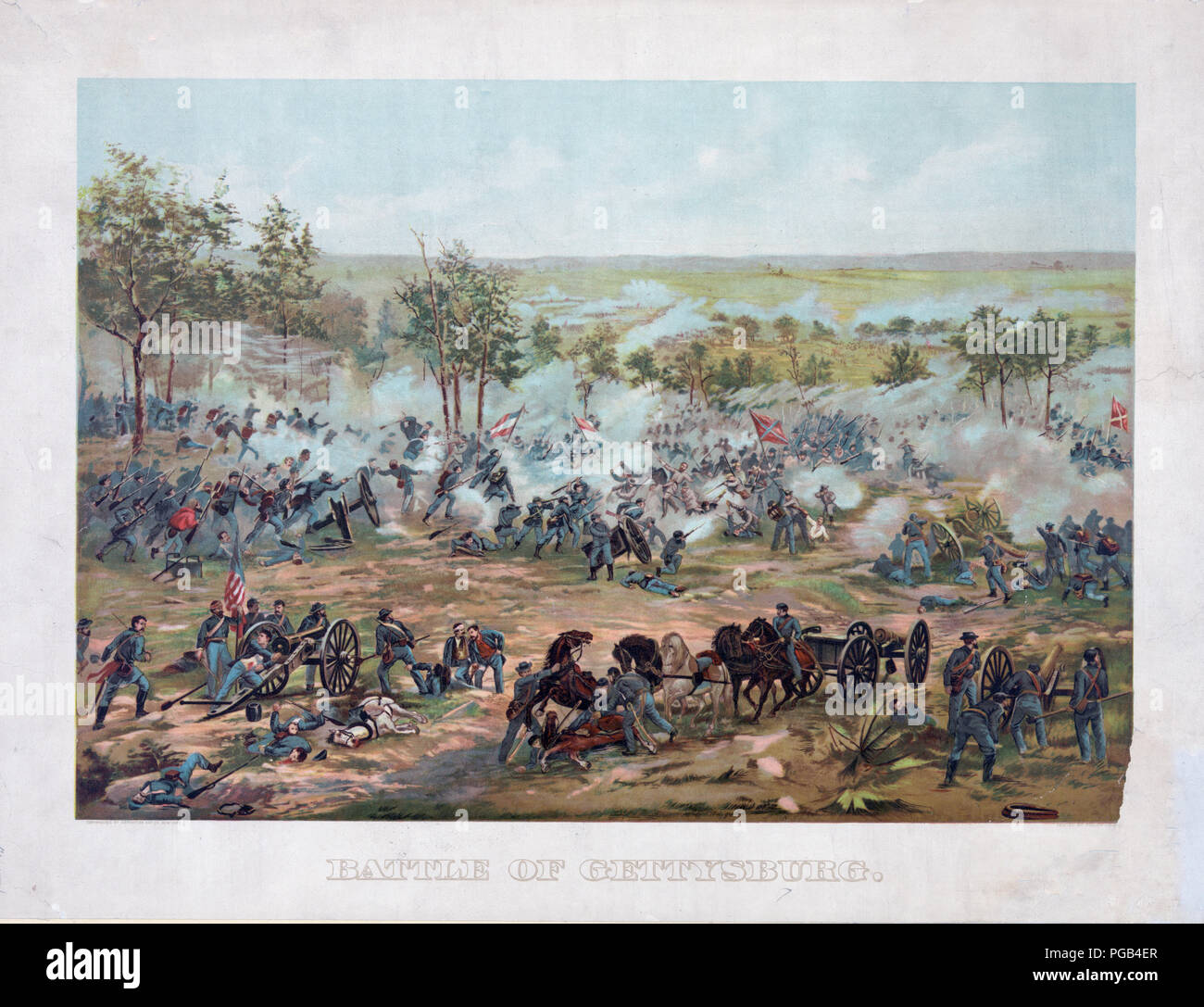 Gettysburg battle illustration hi-res stock photography and images - Alamy